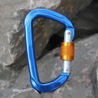 China Carabiner Clip Aluminum D-Ring Locking durable Strong and Light Hammock Carabiners Clip Set for Outdoor Camping Screw Gate Lock for sale