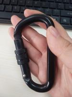 China Steel Auto Lock D-Shaped Carabiner For Camping Hiking Yoga Rigging, Rescue, Industrial for sale