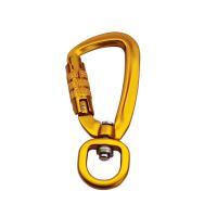 China Multifunctional Swivel Locking Carabiner, Rotating Carabiner Hook Clip for Dog Leash for sale