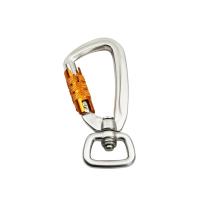 China 4 KN Swivel Aluminum Alloy Rock Climbing Safety Buckle Carabiner for Big Dog for sale