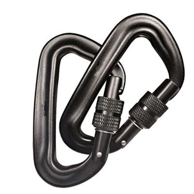China Factory direct sales custom environmental protection aluminum D shaped keychain carabiner for sale