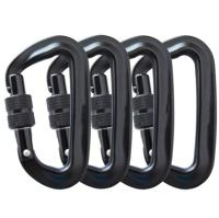 China Factory direct sales custom environmental protection aluminum D shaped keychain carabiner for sale