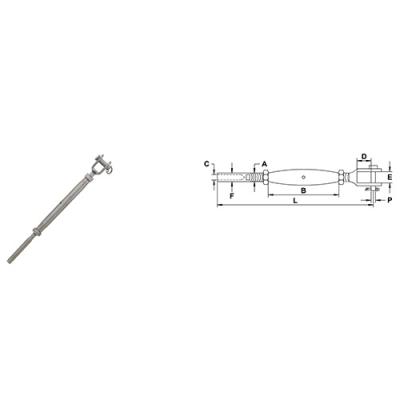 China Cable Railing Turnbuckles With Jaw for sale