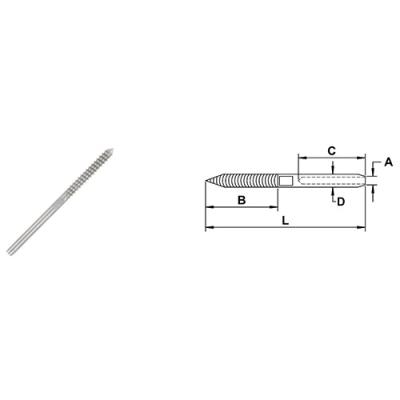 China Cable Railing Lag Studs for sale