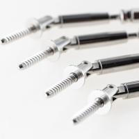 China Quick Lock Fittings 316 Stainless Steel Lag Wooden Screw Terminal Adjustable End Cable Railing tensioner 1/8