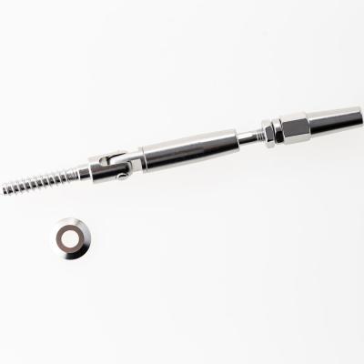China Quick Lock Fittings 316 Stainless Steel Lag Wooden Screw Terminal adjustable End cable tensioner 1/8