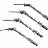 China Quick Lock Fittings 316 Stainless Steel Lag Wooden Screw Terminal adjustable End cable tensioner 1/8