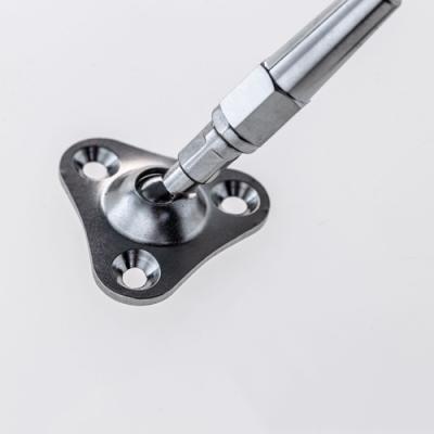 China wire rope railing Quick Lock Fittings 316 Stainless Steel Flat Base Cable Railing tensioner 1/8