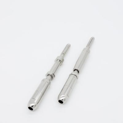 China Quick Lock Fittings 316 Stainless Steel Lag Wooden Screw Terminal End Cable Railing tensioner 1/8