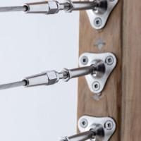 China cable railing system hardware Quick Lock Fittings 316 Stainless Steel Flat Base wire Railing Tensioner 1/8