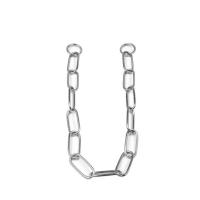 China Stainless Steel or Chrome Plated Long Link Choke Chain Dog Fur Saving Collar for sale