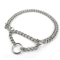 China Durable Stainless Steel Pet Dog Training Martingale Pinch Metal Slip Choke Collar for sale