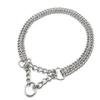 China Durable Stainless Steel Pet Dog Training Martingale Pinch Metal Slip Choke Collar for sale