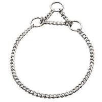 China Durable Stainless Steel Pet Dog Training Martingale Pinch Metal Slip Choke Collar for sale