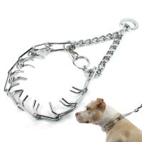 China Chrome Prong Dog Training Collar Pinch Choke Chain Stops for sale