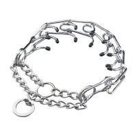 China Chrome Prong Dog Training Collar Pinch Choke Chain Stops for sale