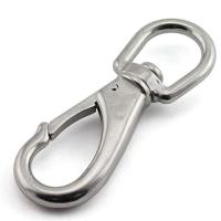 China Heavy Duty Lobster Clasp Square Eye stainless steel Swivel Snap Hooks for sale