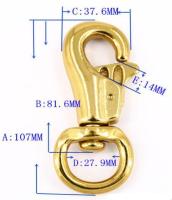 China Heavy Duty Nickel Plated Swivel Bull Snap hook for sale