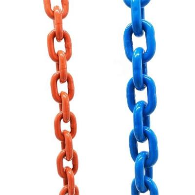 China Lashing Chain with C- Hook Color Painted Alloy Steel for sale