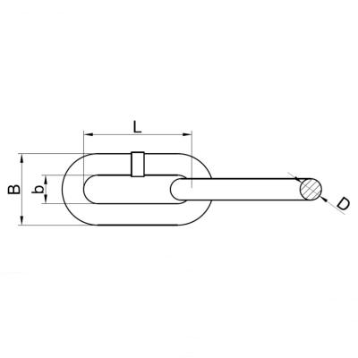 China DIN763 ( DIN5685C ) LONG LINK STAINLESS STEEL CHAIN for sale