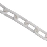 China Plastic Barrier Chain Links in White – 2” x 125’ Crowd Control White Chain for sale