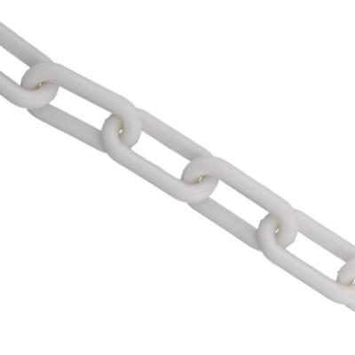 China Plastic Barrier Chain Links in White – 2” x 125’ Crowd Control White Chain for sale