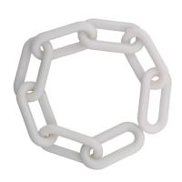 China Plastic Barrier Chain Links in White – 2” x 125’ Crowd Control White Chain for sale