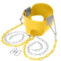 China High Back Full Bucket Swing Seat for Toddler with Plastic Coated Chains and Carabiners for sale