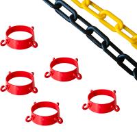 China Red 4 Hooks traffic safety cone accessories plastic PE cone chain connector for sale