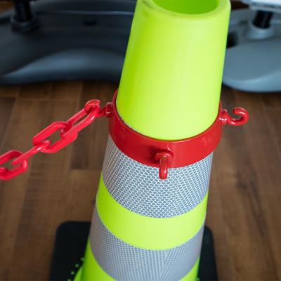 China Plastic PE cone accessories chain connector hooks black red blue for sale