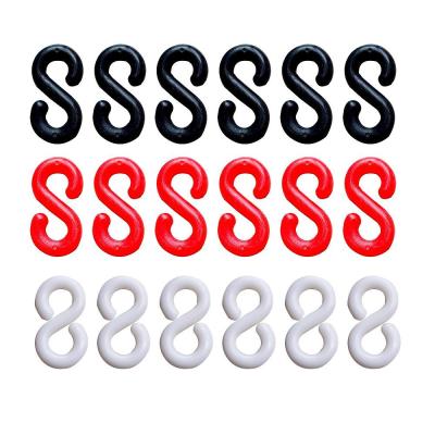 China Plastic safety products series chain link connect S hooks 6mm 8mm traffic safety chains connecting for sale