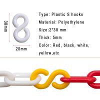 China Plastic safety products series chain link connect S hooks 6mm 8mm traffic safety chains connecting for sale