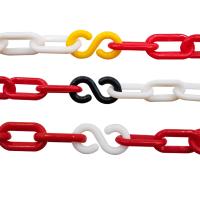 China Plastic safety products series chain link connect S hooks 6mm 8mm traffic safety chains connecting for sale