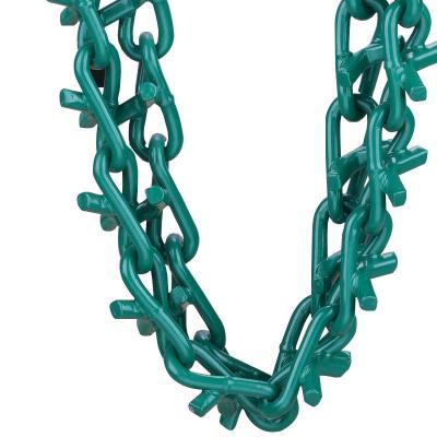 China twist link chain with V bars custom steel link chains alloy steel chain for tree for sale