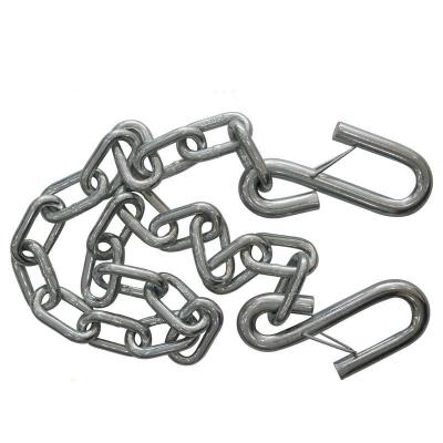 China drag chain grade 30 trailer safety chains w/s hook alloy steel trailer safety chain for sale