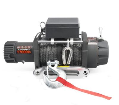 China high quality off road 4*4 car electric winch 15000lbs with synthetic rope for sale