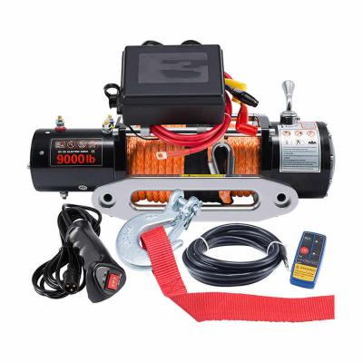 China off road 4*4 car electric winch 10000lbs with synthetic rope for sale