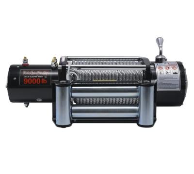 China off road high efficient 4*4 car electric winch 9000lbs with steel rope for sale