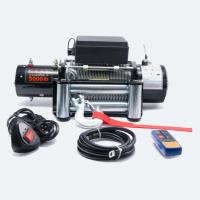 China off road high efficient 4*4 car electric winch 9000lbs with steel rope for sale