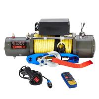 China Factory price off road 4*4 car electric winch 13000lbs with synthetic rope for sale