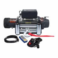 China Off road recovery 12V/24V 4*4 car electric winch 9500lbs with steel rope for sale