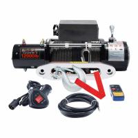 China off road recovery 12V/24V 4*4 car electric winch 12000lbs with synthetic rope for sale