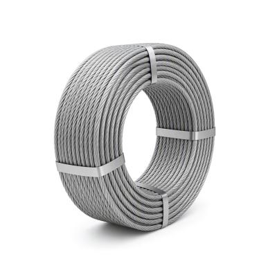 China High Tensile Quality AISI 304 316 Diameter 1.5 to 2mm 7x19 Stainless Steel Wire Rope for General Industry Engineering Use for sale