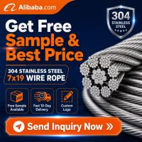 China High Tensile Quality AISI 304 316 Diameter 1.5 to 2mm 7x19 Stainless Steel Wire Rope for General Industry Engineering Use for sale