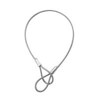 China Single Leg Stainless Steel Wire Rope Sling 3/8 Inch 10 Foot 304 Grade 7x19 Thimbled Eye for sale