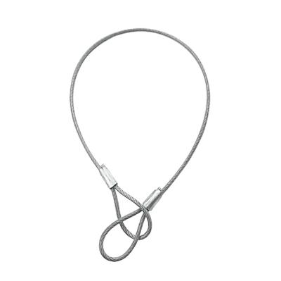 China Double Leg Stainless Steel Wire Rope Bridle Sling 1/2 Inch 6 Foot 316 Grade 6x25 Eye Hooks for sale