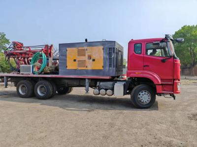 China Powerful Truck Mounted Drill Rig for Water Well Drilling 300M Depth 30T Drill Tower Load for sale