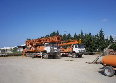 China 600M TRAILER MOUNTED WATER WELL DRILLING RIG TOP HEAD DRIVE DTH AND MUD WORKOVER for sale