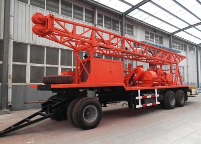 China 120KW 450m Trailer Mounted Water Well Drilling Rigs for sale