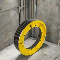 China Elevator Cast Traction Wheel Deflector Sheave Steel Material Traction Pulley for sale
